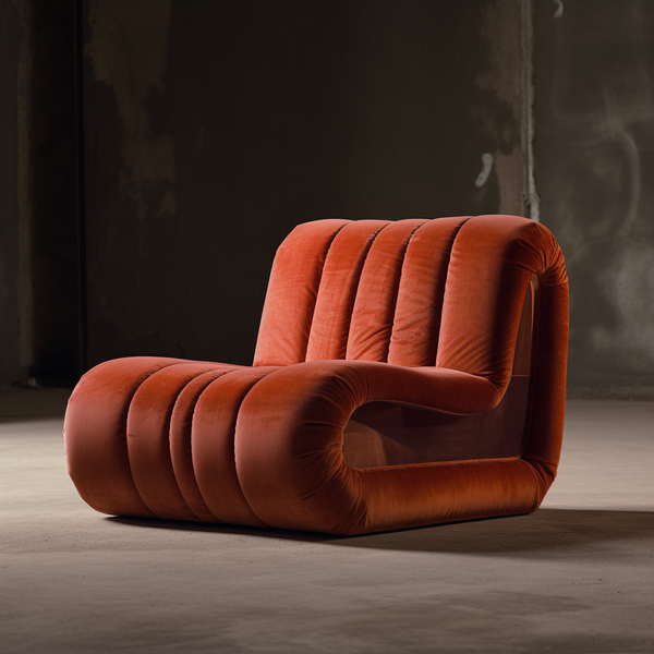Elmwood Velvet Rust Arm Chair – Nader